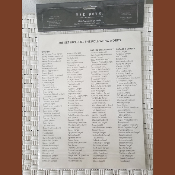 Rae Dunn | Storage & Organization | Rae Dunn New 8 Household Organizing ...